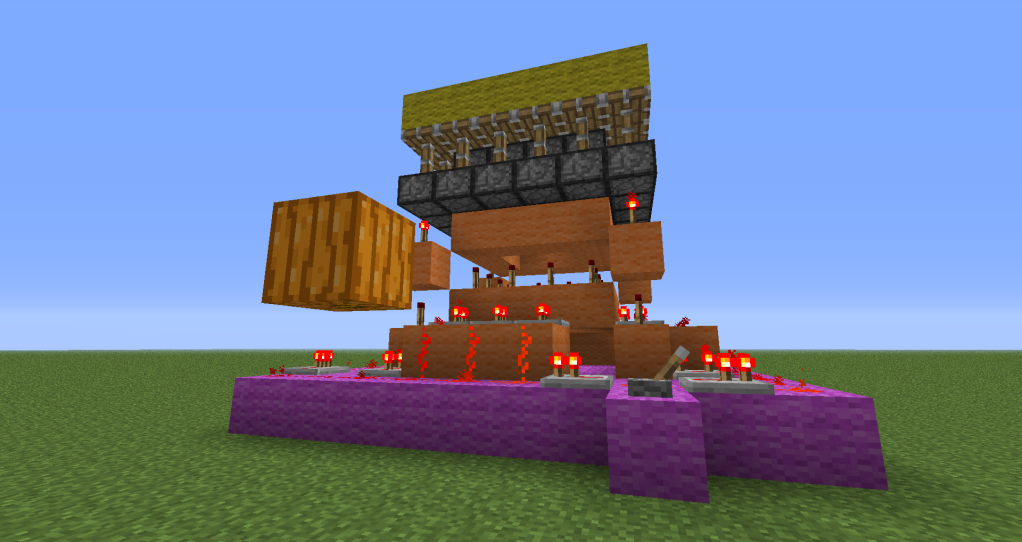 6x6 Piston Pusher Platform Minecraft Map